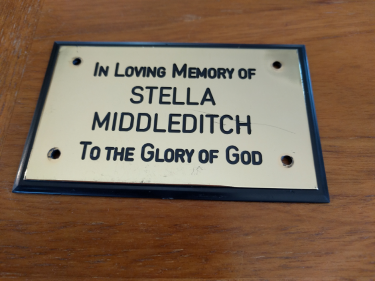In memoriam plaques – Sandhurst and Yateley Methodist Church